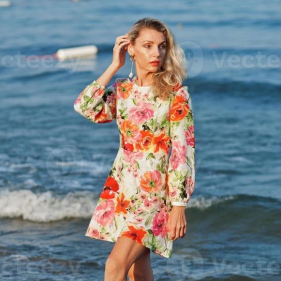 Zara | Dresses | Zara Floral Mini Dress | Poshmark